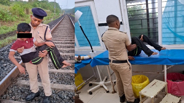 Boy spends entire night alone on track inside forest after falling off ...