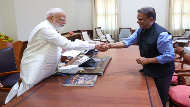 Former Rourkela MLA and Ex-Minister Dilip Ray meets PM Modi