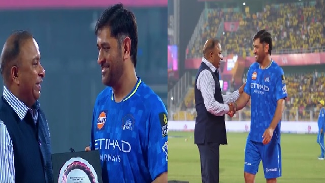 IPL 2025: Dhoni receives memento from BCCI