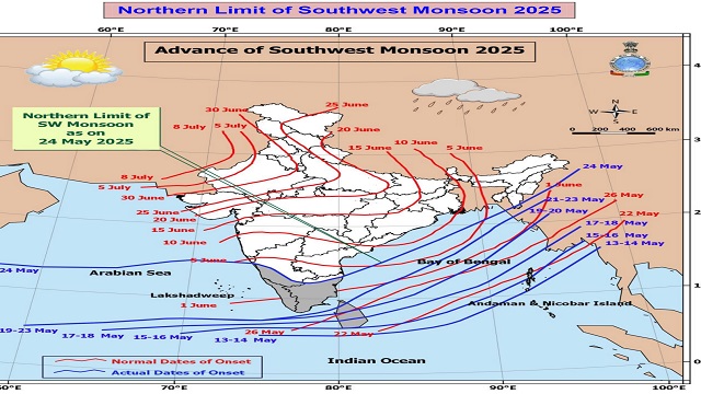 Southwest Monsoon further advances into Arabian sea : IMD