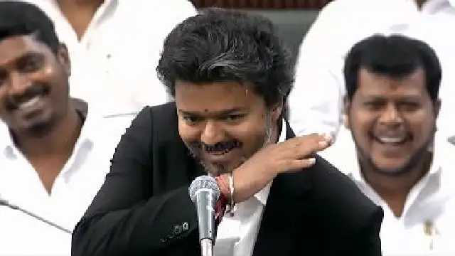 Watch: CM Vijay's Stalin gesture lands him in a controversy