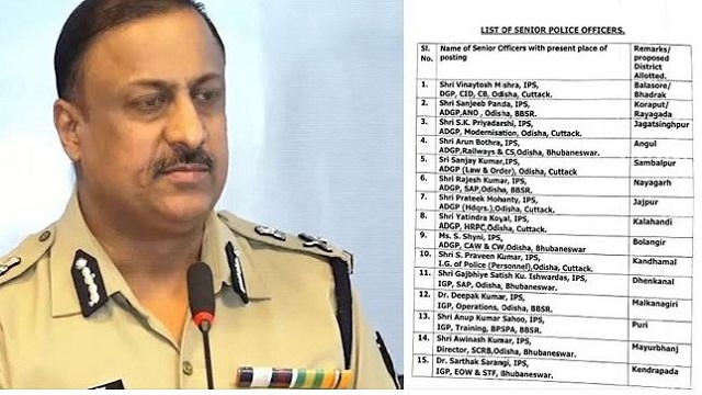IPS Officers in Odisha to oversee 17 districts for accountability