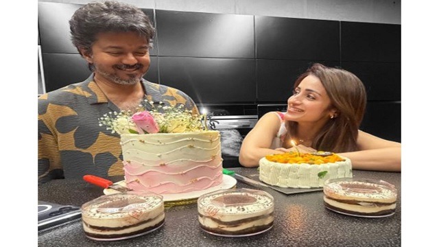 Trisha Shares Candid Picture With TN CM Vijay From Birthday